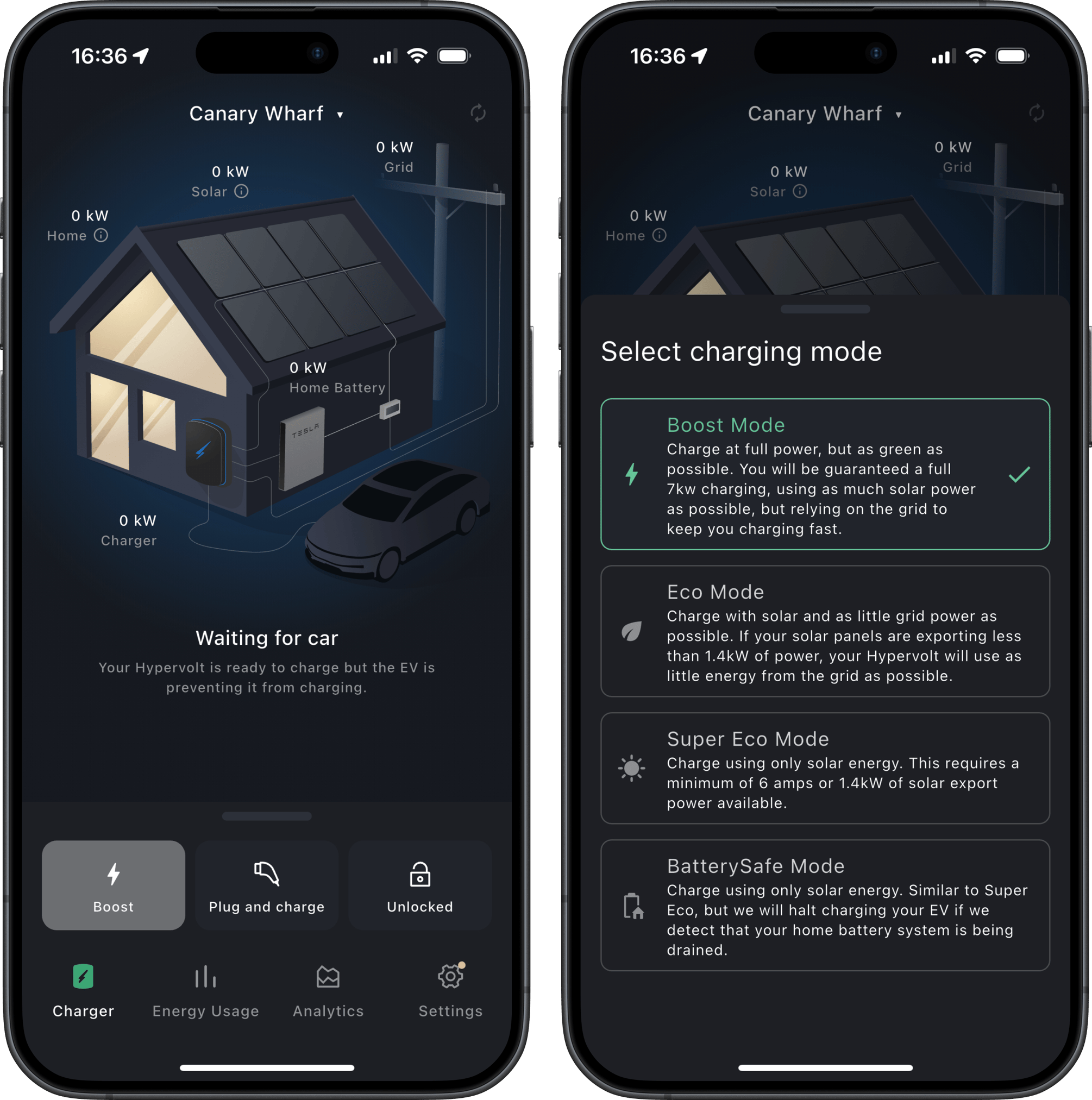 Hypervolt Charging Modes