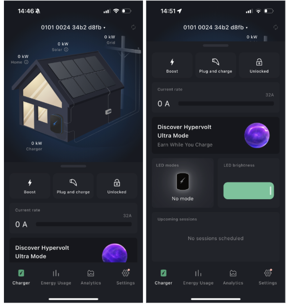 Hypervolt Home Screen